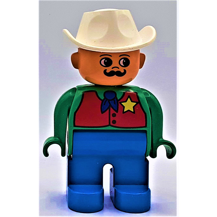 LEGO Sheriff with Red Vest Duplo Figure | Brick Owl - LEGO Marketplace