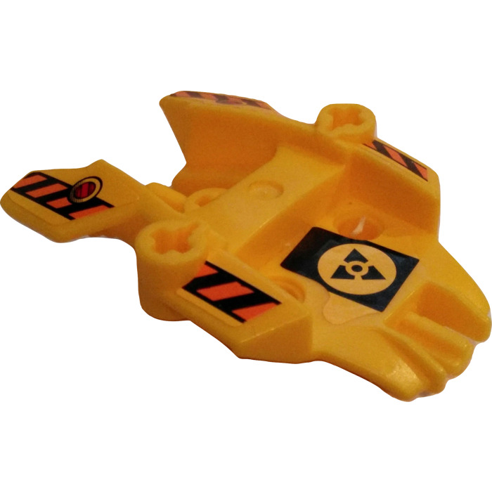 LEGO Shield 5 x 7 x 2 with Axle with Meltdown Logo and Hazard Stripes ...