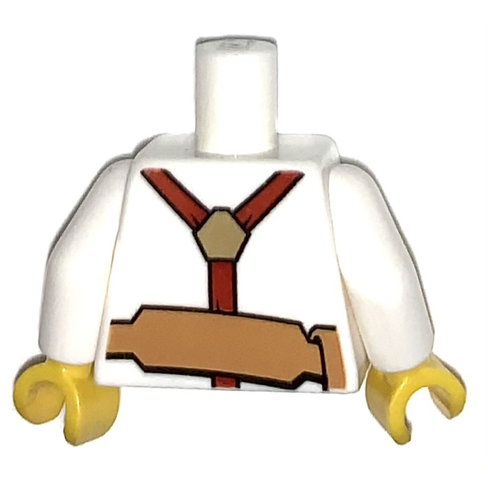 LEGO Shirt Torso With Tan Tie, Brown Suspenders (3814 / 76382) | Brick Owl