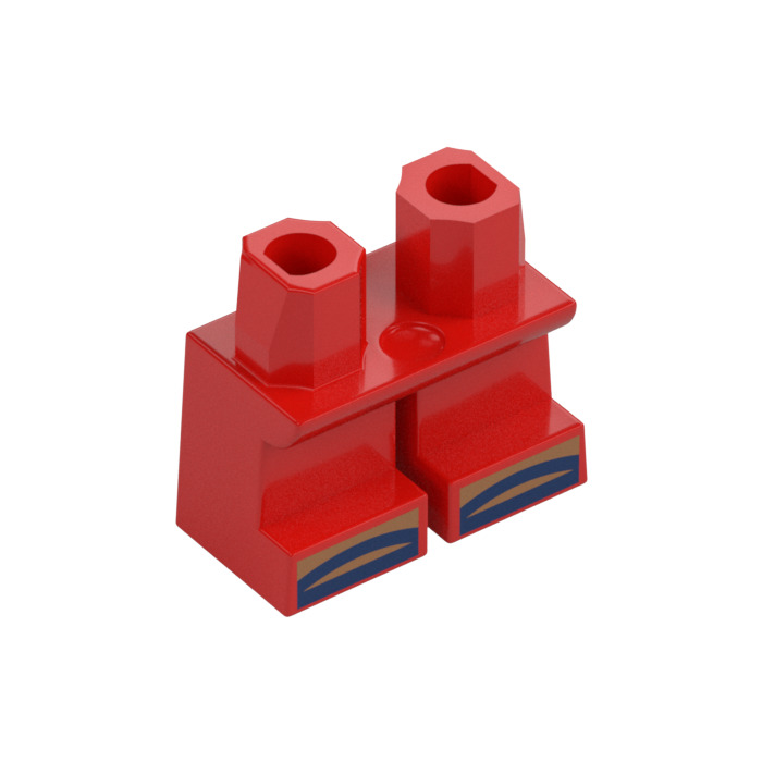 LEGO Short Legs with Dark Tan and Dark Blue Shoes (41879) | Brick Owl ...