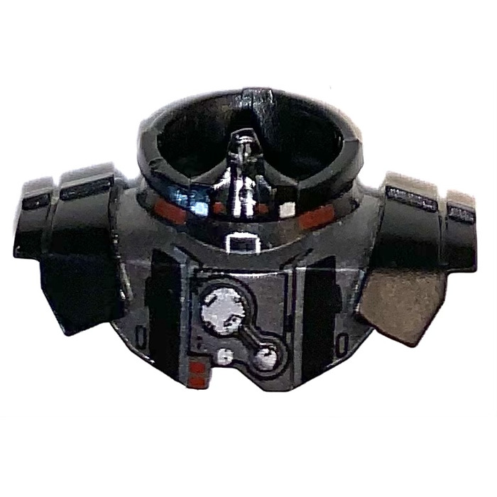 LEGO Shoulder Armor with Neck Protection with Silver and Red (11781 ...