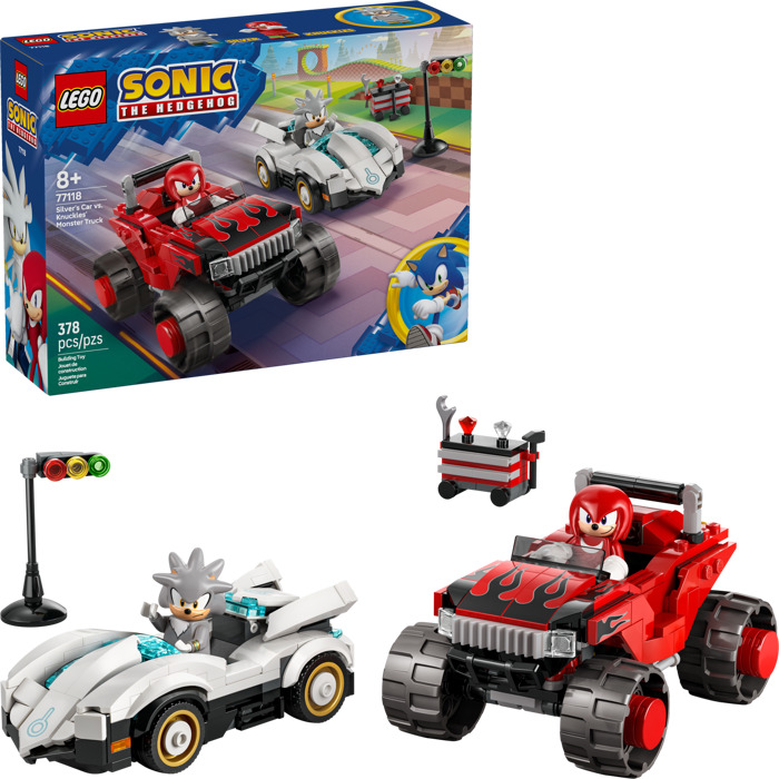LEGO Silver's Car vs. Knuckles' Monster Truck Set 77118 | Brick Owl ...