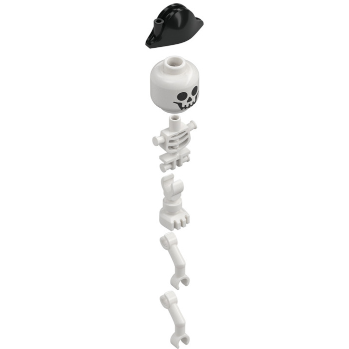 LEGO Skeleton with Bicorne Hat and Single Leg Minifigure | Brick Owl