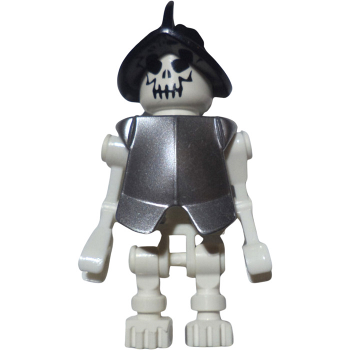 LEGO Skeleton with Helmet and Metallic Silver Armor Minifigure | Brick ...