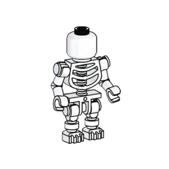 LEGO Skeleton with Plain Head and Bent Arms Minifigure | Brick Owl ...