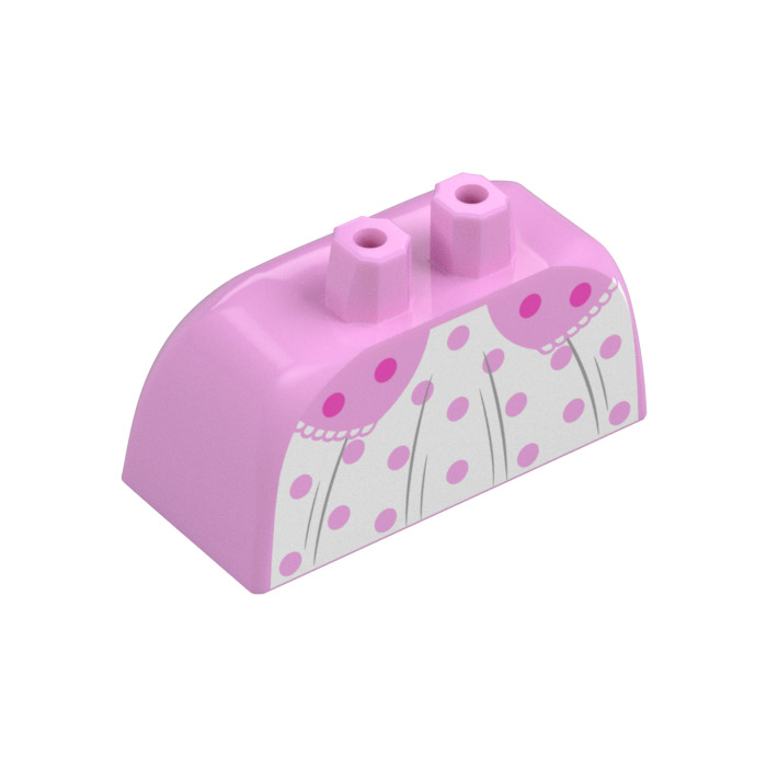 LEGO Skirt - Wide with Hoops with White Underdress and Pink Dots (24068 ...