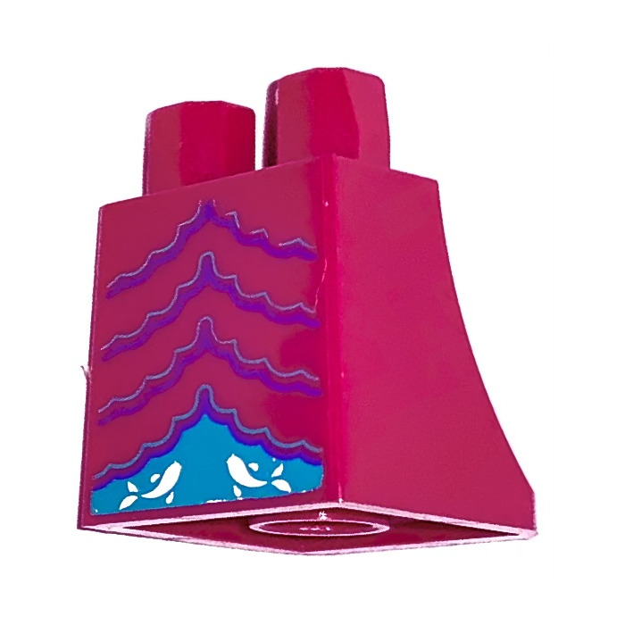 LEGO Skirt with White Fishes on Azure and 3 Ruffles (36036) | Brick Owl ...