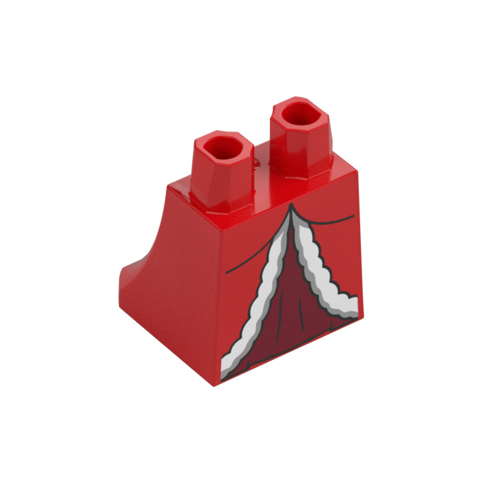 LEGO Skirt with White Fur Trim and Dark Red Underdress (36036 / 114872 ...
