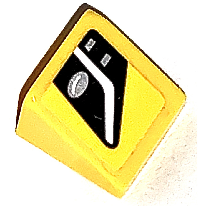 LEGO Slope 1 x 1 (31°) with Frontlight Lower Part Left Side Sticker ...