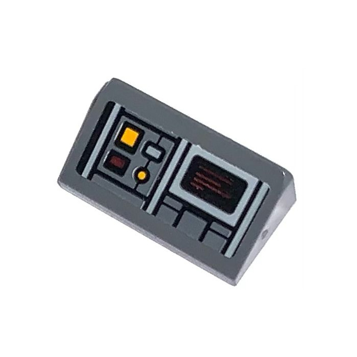 LEGO Slope 1 x 2 (31°) with Control Display 75158 Sticker (85984 ...