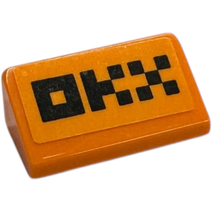 LEGO Slope 1 x 2 (31°) with OKX Sticker (85984) | Brick Owl - LEGO ...