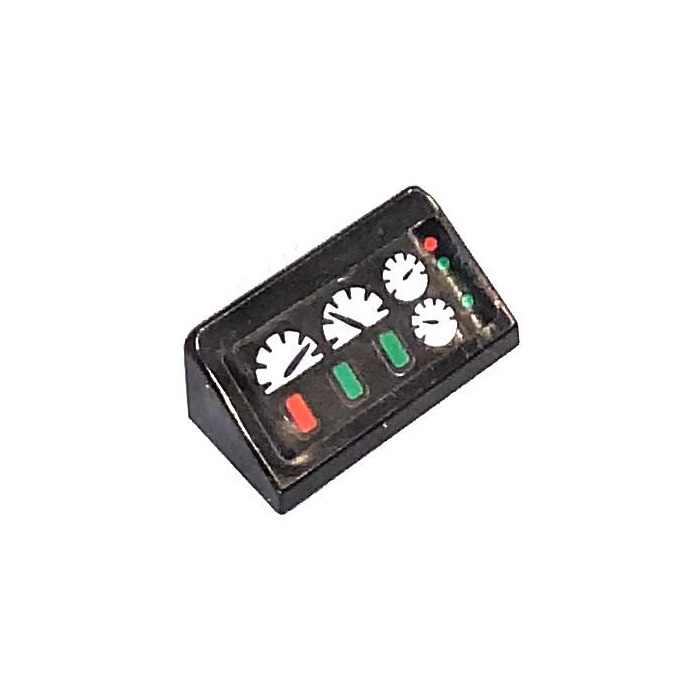 LEGO Slope 1 x 2 (31°) with Speedometer Sticker (85984) | Brick Owl ...