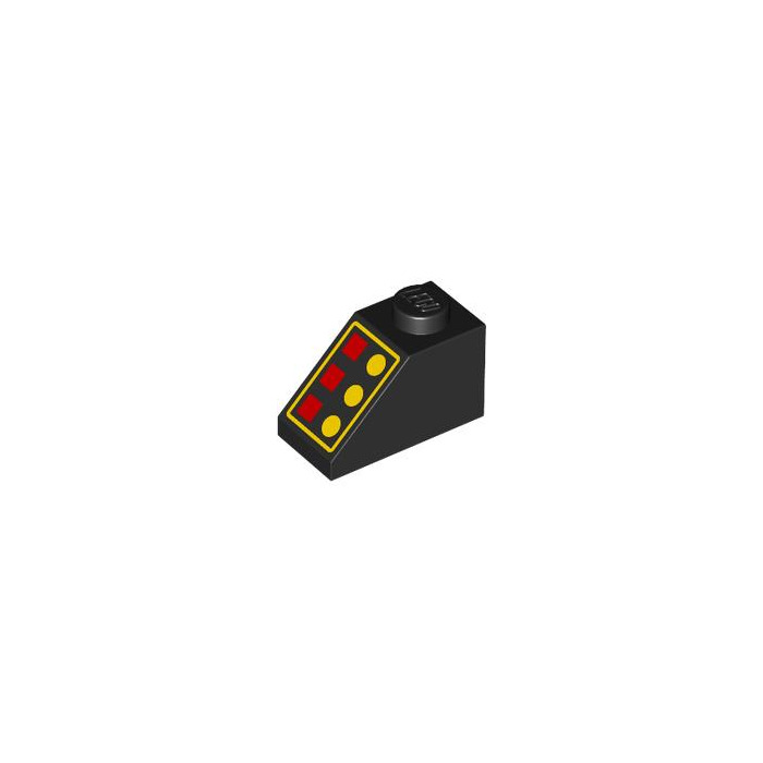 LEGO Slope 1 x 2 (45°) with Red Lights and Yellow Buttons (3040 / ...