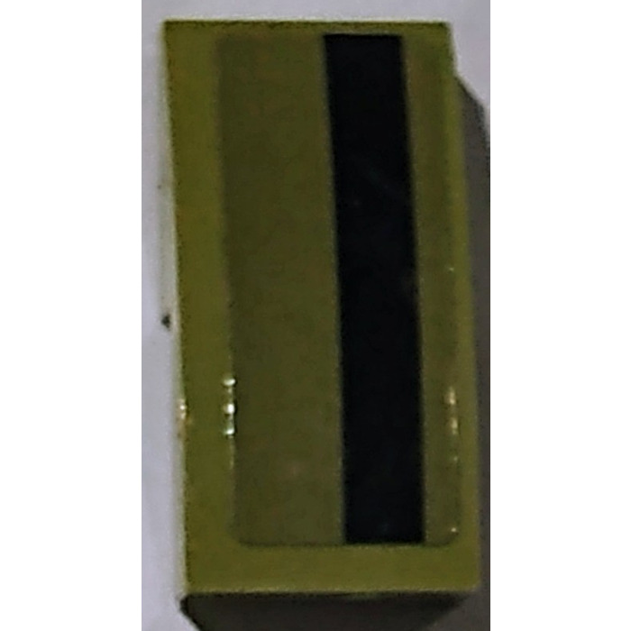 LEGO Slope 1 x 2 Curved with Black stripe Sticker (3593) | Brick Owl ...