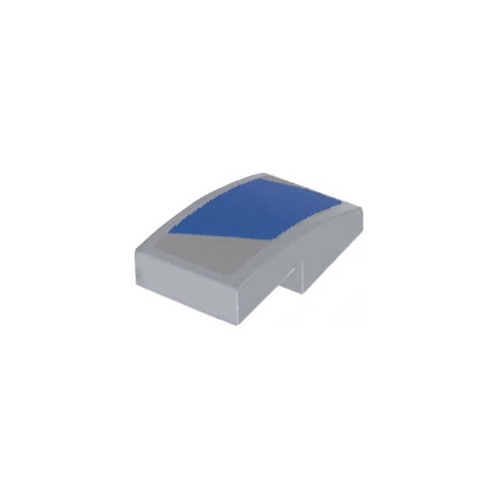 LEGO Slope 1 x 2 Curved with Blue Stripe (Left) Sticker (3593) | Brick ...