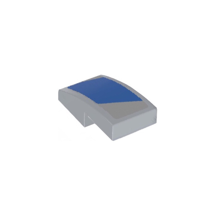 LEGO Slope 1 x 2 Curved with Blue Stripe (Right) Sticker (3593) | Brick ...