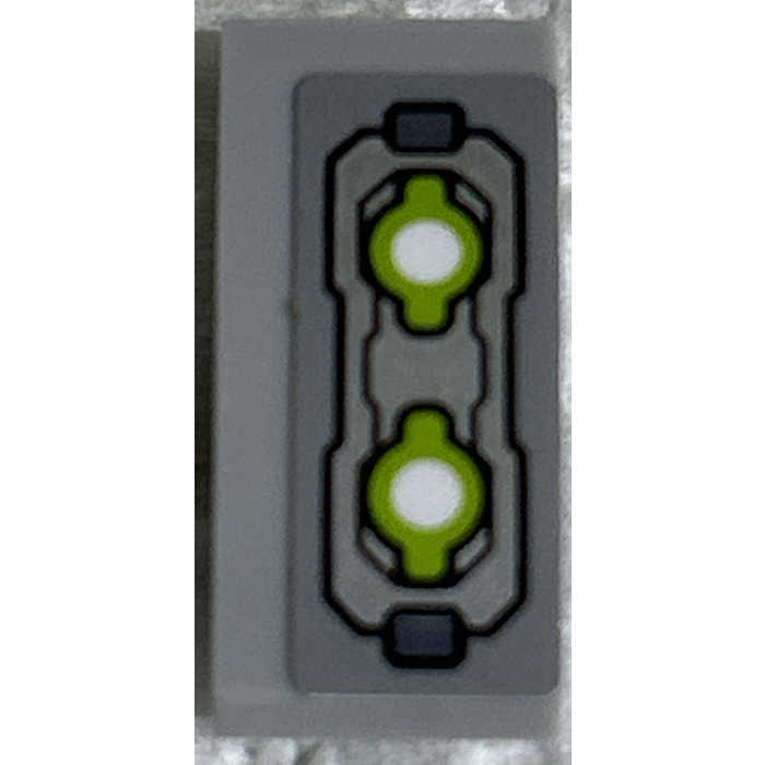 LEGO Slope 1 x 2 Curved with Mechanical Plates and Lime Energy Light ...