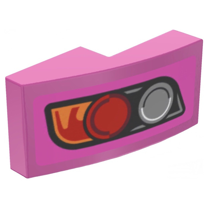 LEGO Slope 1 x 2 Curved with Taillights (Left) Sticker (3593) | Brick ...