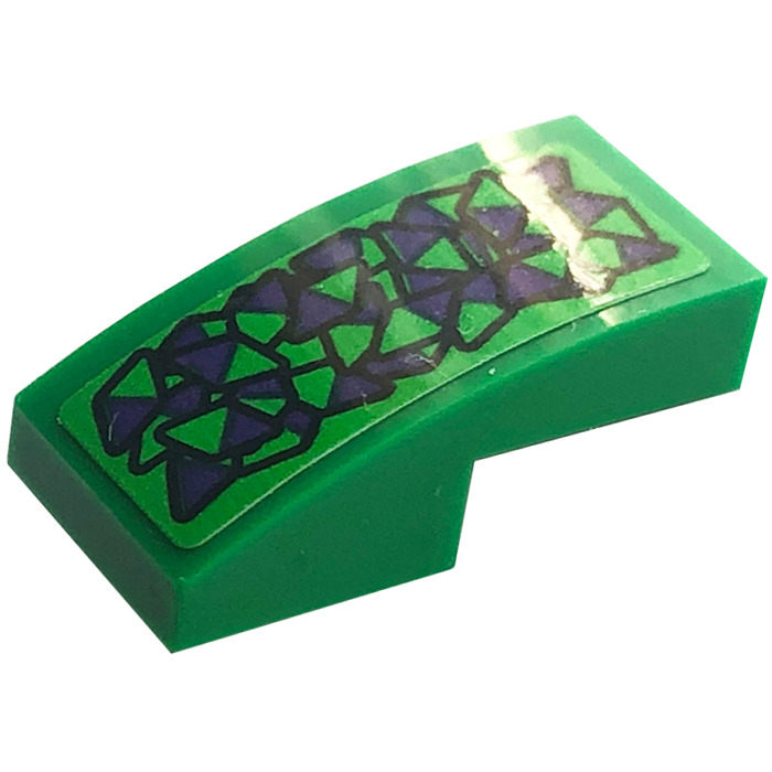 LEGO Slope 1 x 2 Curved with Triangles Sticker (3593) | Brick Owl ...