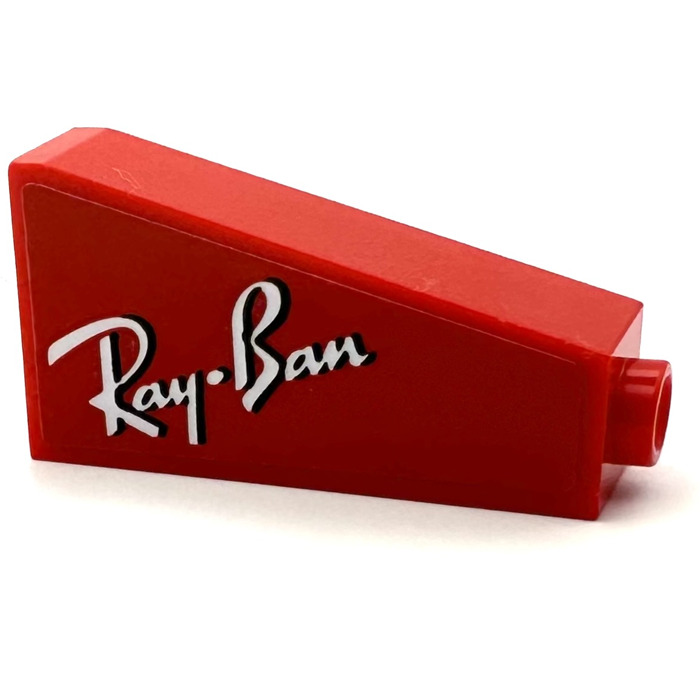 LEGO Slope 1 x 2 x 3 (75°) with Ray Ban (left) Sticker with Hollow Stud ...