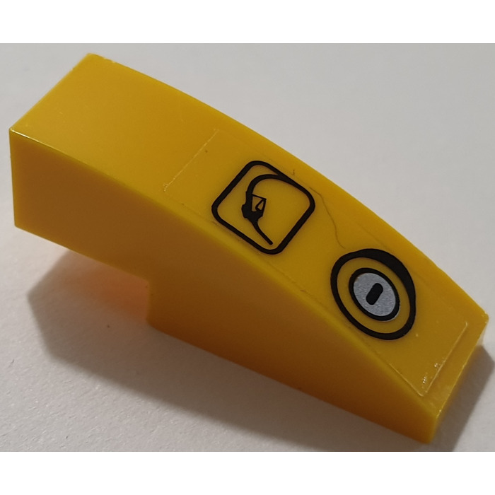 LEGO Slope 1 x 3 Curved with Gas Nozzle, Filler Cap Sticker (50950 ...