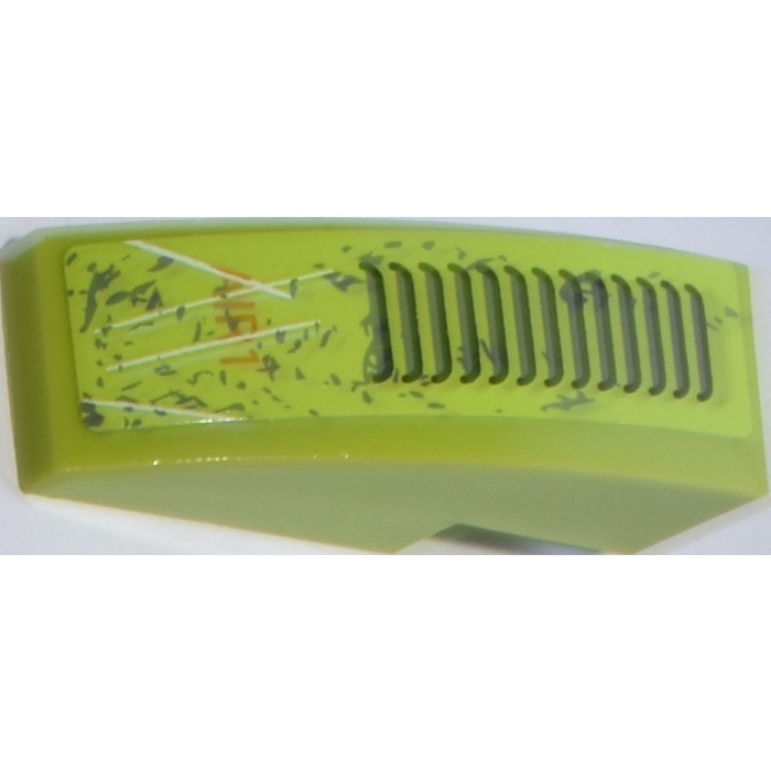 LEGO Slope 1 x 3 Curved with Grille 'AIR 1' Sticker (50950) | Brick Owl ...