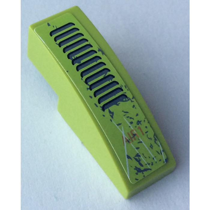 LEGO Slope 1 x 3 Curved with Grille and Scratches 8708 Sticker (50950 ...