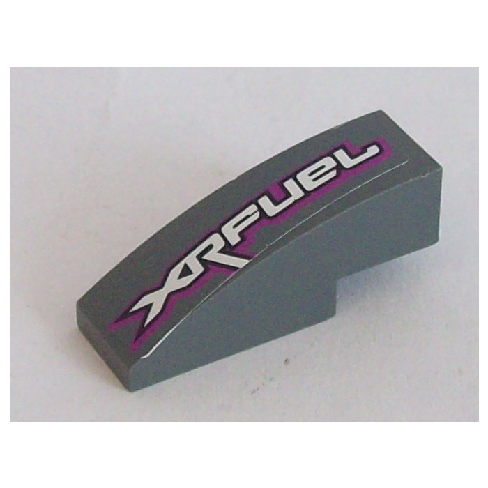 LEGO Slope 1 x 3 Curved with 'XRFUEL' on Top Right Sticker (50950 ...