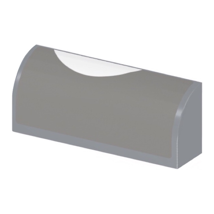 LEGO Slope 1 x 4 Curved with White Circle Segment (Left) Sticker (6191 ...