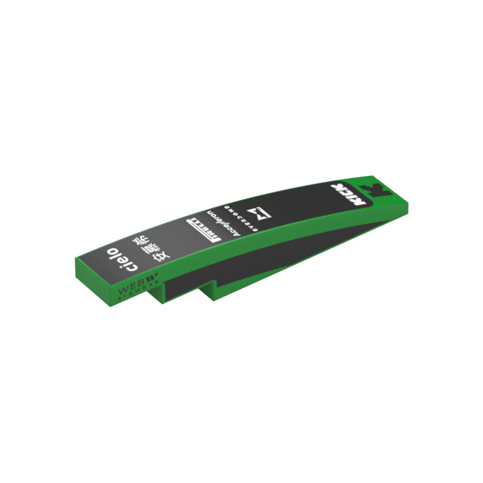 LEGO Slope 1 x 6 Curved with Black 'K' and Sponsors on Black (6801 / ...