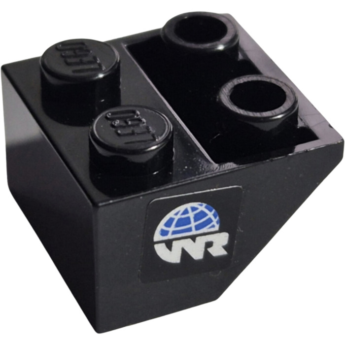 LEGO Slope 2 x 2 (45°) Inverted with World Racers Logo (Left) Sticker ...
