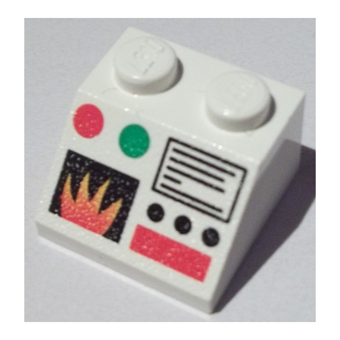 LEGO Slope 2 x 2 (45°) with Fire and Buttons (3039 / 82638) | Brick Owl ...