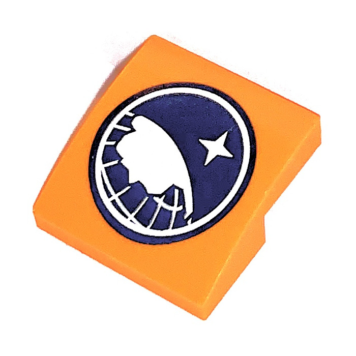 LEGO Slope 2 x 2 Curved with Arctic Explorer Logo with Globe Top and ...