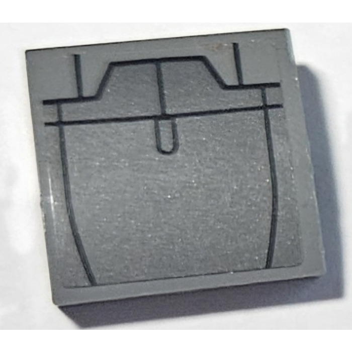 LEGO Slope 2 x 2 Curved with Armor Plates with Black Outline Sticker ...