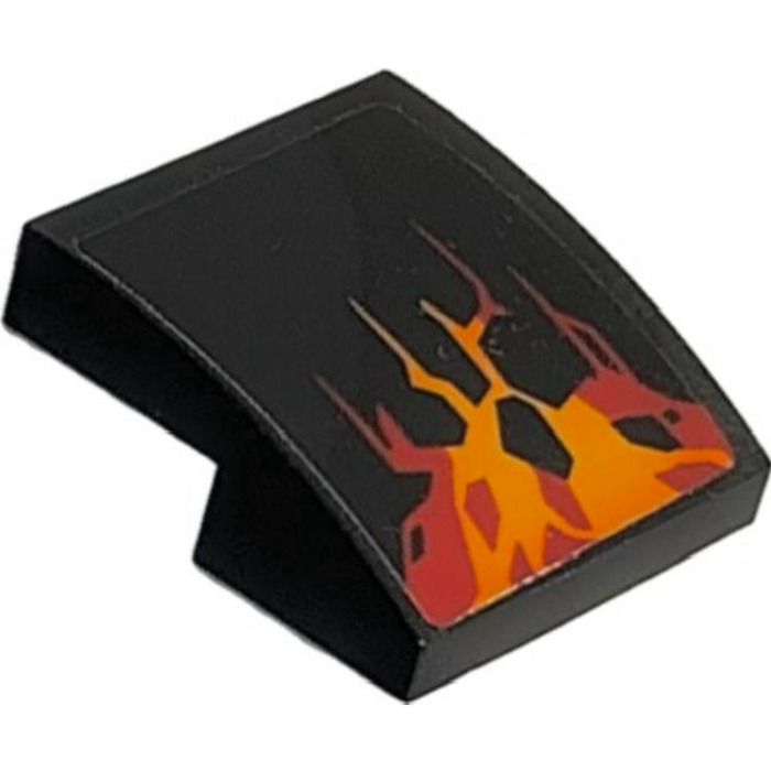 LEGO Slope 2 x 2 Curved with Flames Sticker (15068) | Brick Owl - LEGO ...