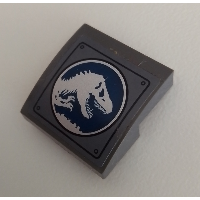 LEGO Slope 2 x 2 Curved with Jurasic Park-Tyranosaurus Rex Sticker ...