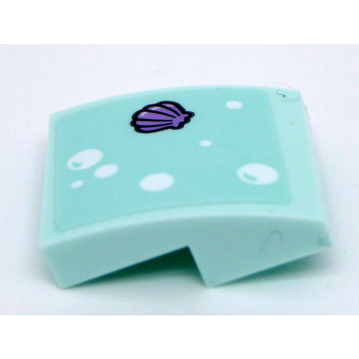 LEGO Slope 2 x 2 Curved with Lavender Shellfish and Bubbles Sticker ...