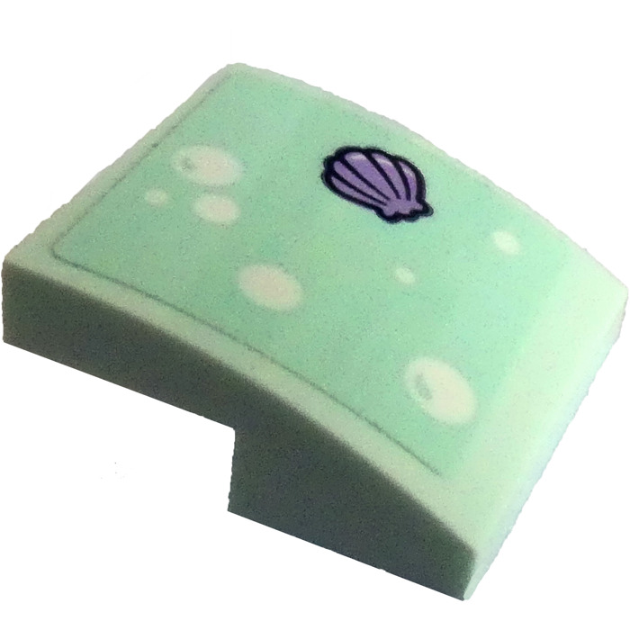 LEGO Slope 2 x 2 Curved with Lavender Shellfish and Bubbles Sticker ...