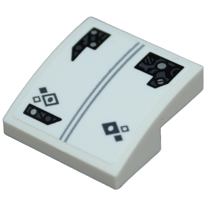 LEGO Slope 2 x 2 Curved with Lines and Armor Plates Sticker (15068 ...