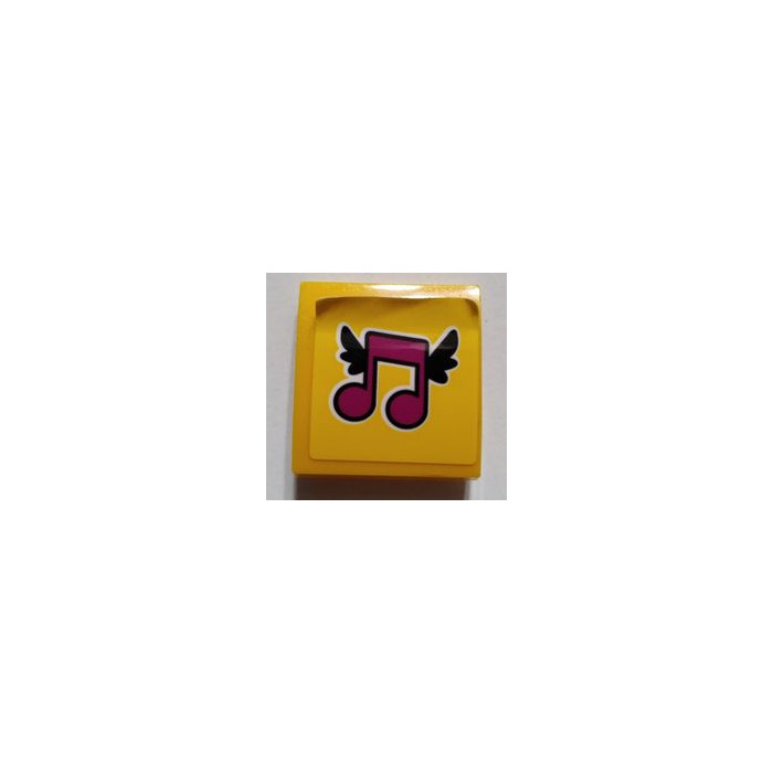 LEGO Slope 2 x 2 Curved with Music Notes Sticker (15068) | Brick Owl ...