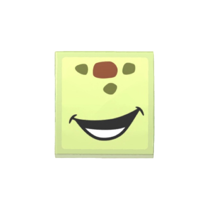LEGO Slope 2 x 2 Curved with Open Mouth Smile and Spots Sticker (15068 ...