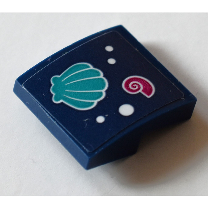 LEGO Slope 2 x 2 Curved with Seashells and Bubbles Sticker (15068 ...