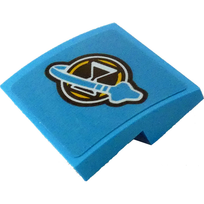 LEGO Slope 2 x 2 Curved with Timer in Space Logo Sticker | Brick Owl ...