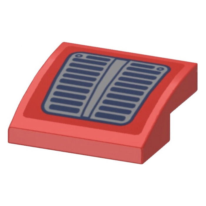 LEGO Slope 2 x 2 Curved with Tractor Grill Sticker (15068) | Brick Owl ...