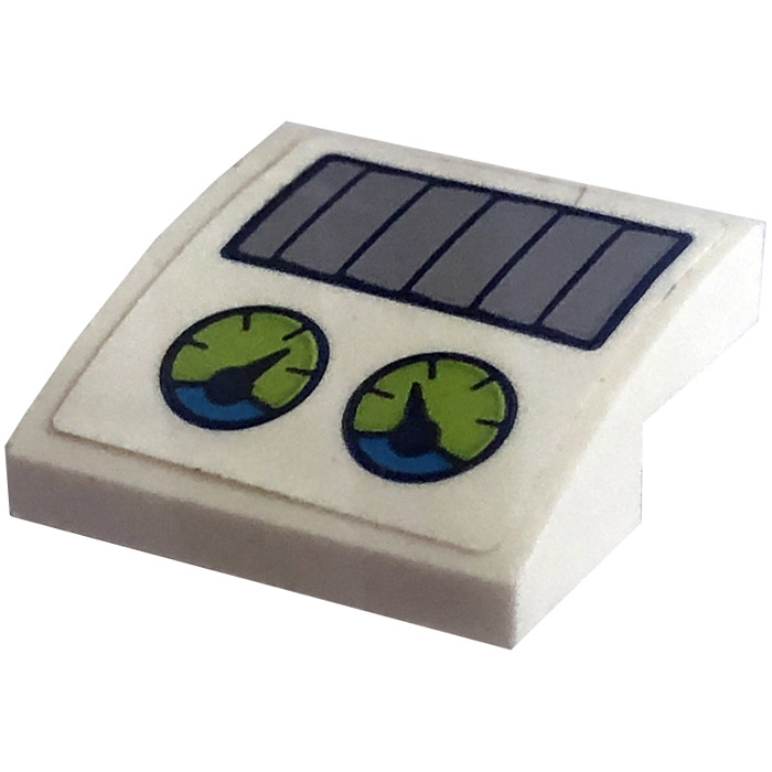 LEGO Slope 2 x 2 Curved with Vent Grille, Round Dials Sticker (15068 ...