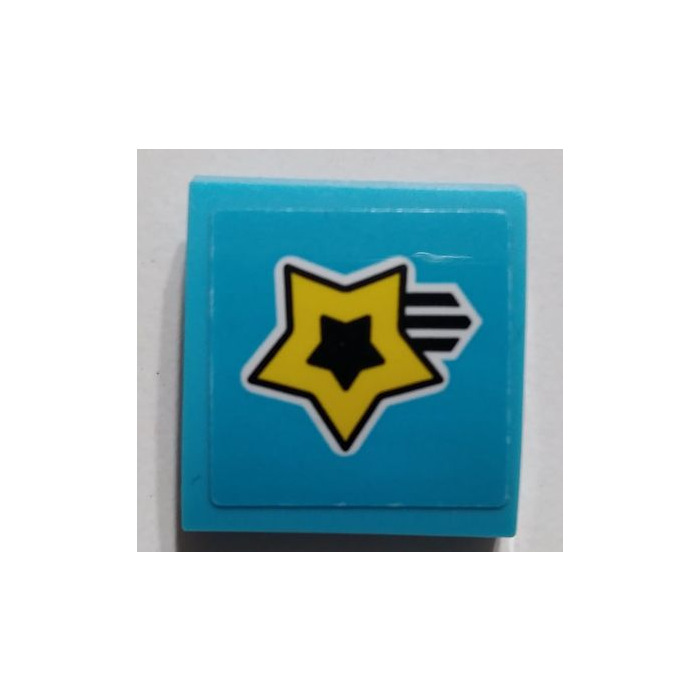 LEGO Slope 2 x 2 Curved with Yellow Shooting Star Sticker (15068 ...