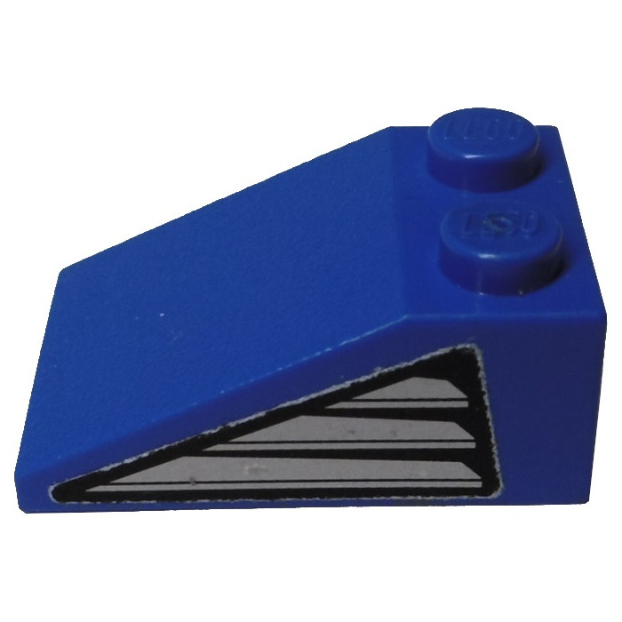 LEGO Slope 2 x 3 (25°) with Black and Silver Vents (Left) Sticker (3298 ...