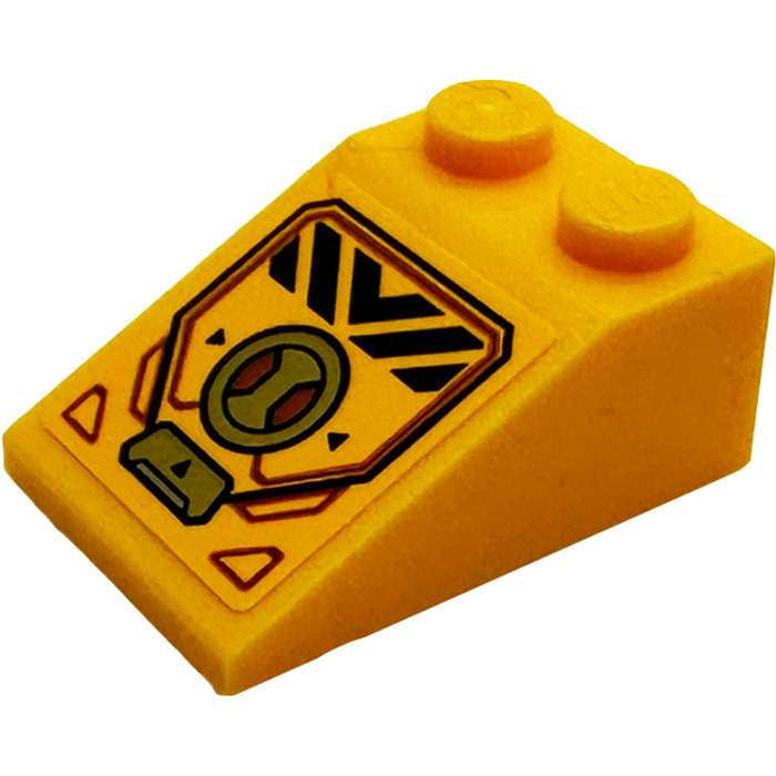 LEGO Slope 2 x 3 (25°) with Danger Stripes, Arrows Sticker (3298 ...