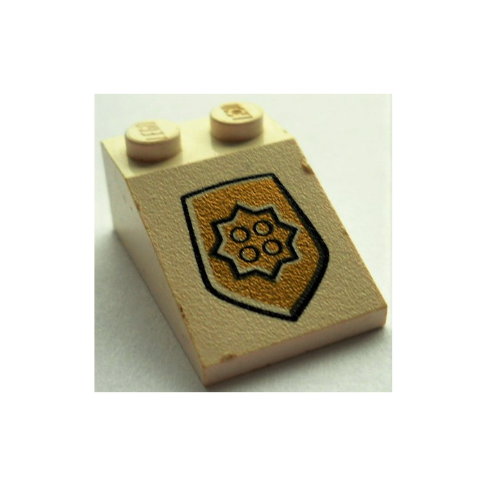LEGO Slope 2 x 3 (25°) with Gold World City Police Badge (3298 / 46098 ...