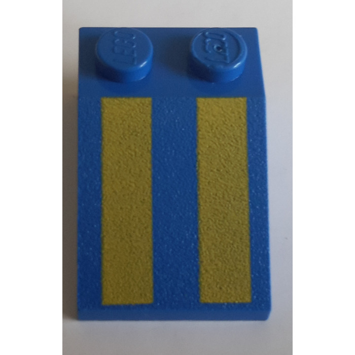 LEGO Slope 2 x 3 (25°) with Yellow Stripes with Rough Surface (3298 / ...